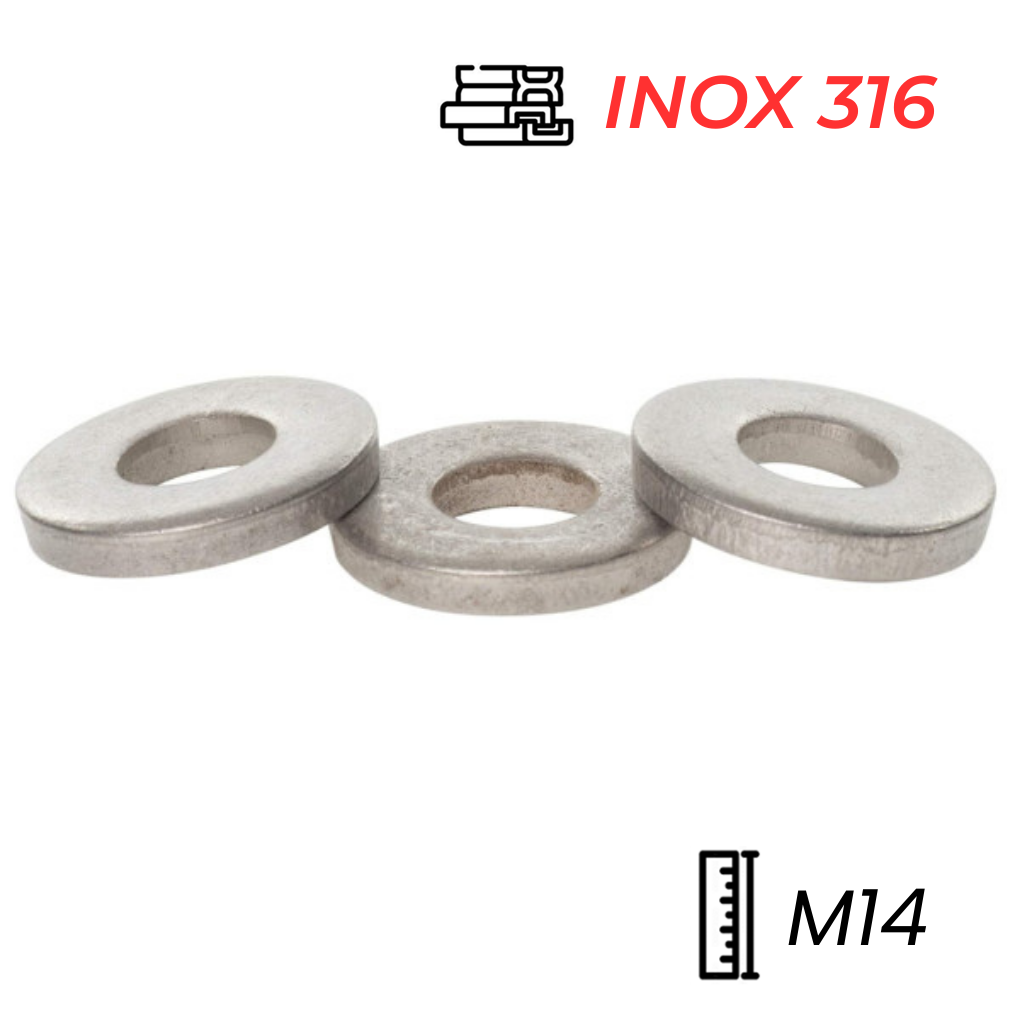 Lông Đền Phẳng Inox 316 DIN7349 M14 | Mecsu.vn